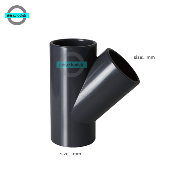 سه راه 45 درجه چسبی upvc استخری (PN.16) - شیرازلوله